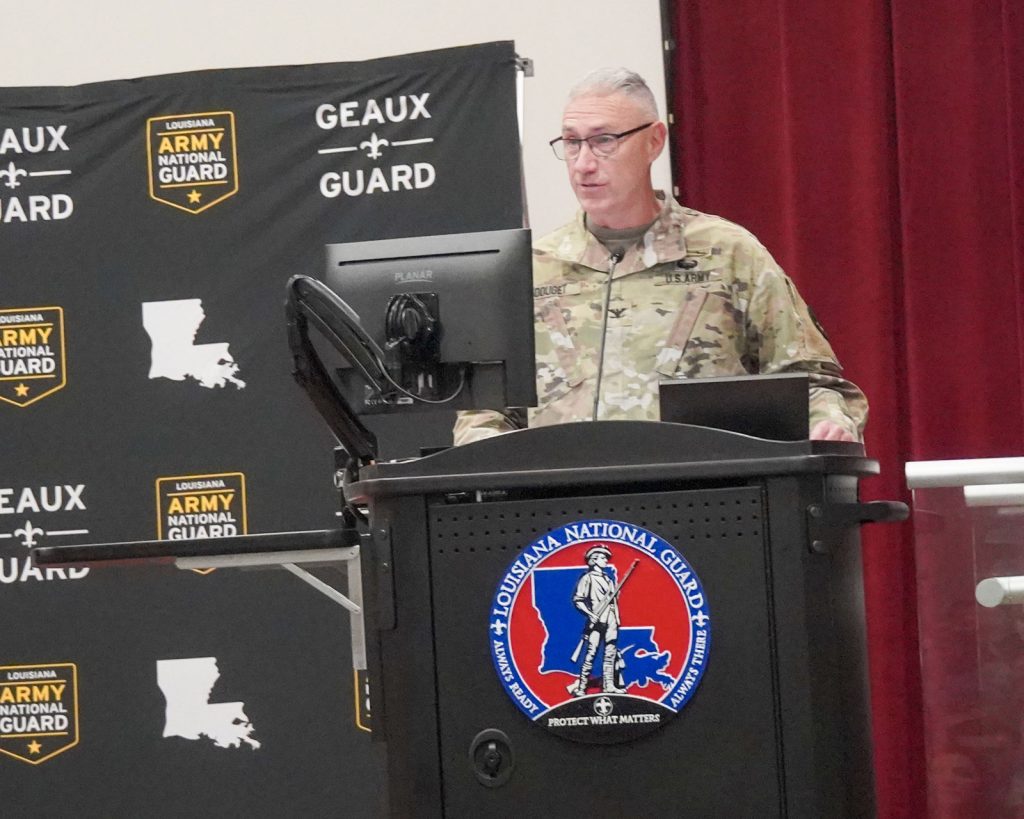 La. Guard Military Police Company holds departure ceremony at Camp ...