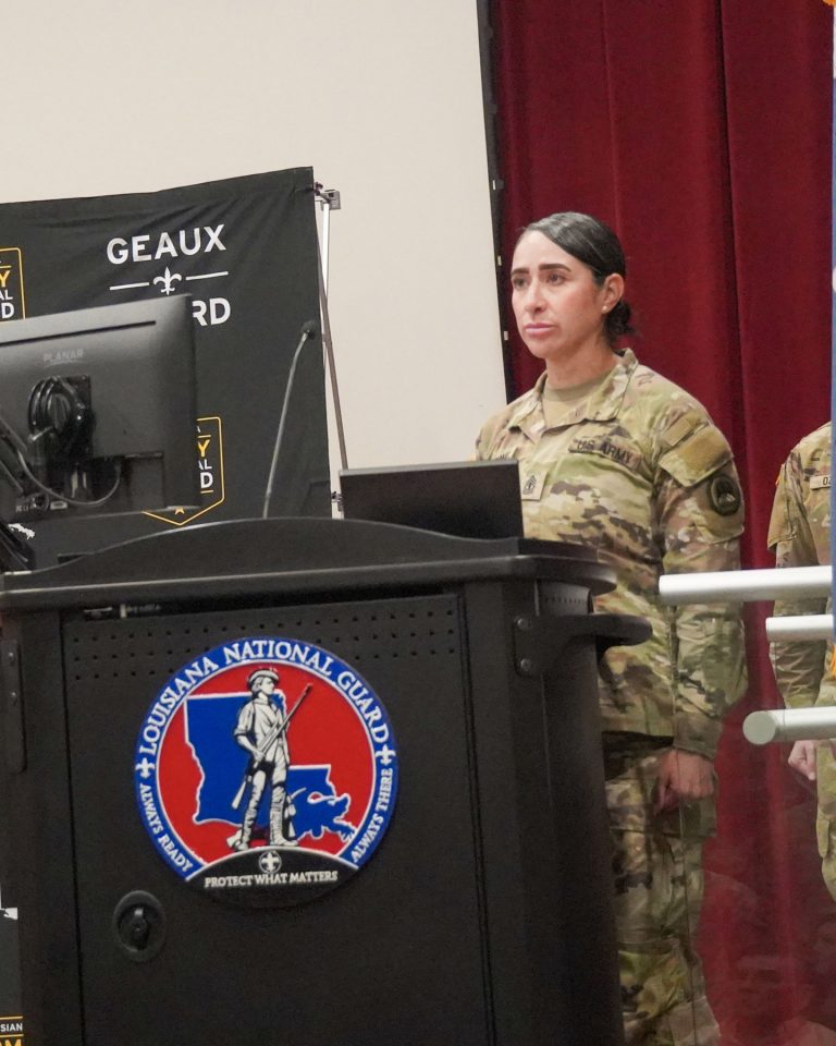 La. Guard Military Police Company holds departure ceremony at Camp ...